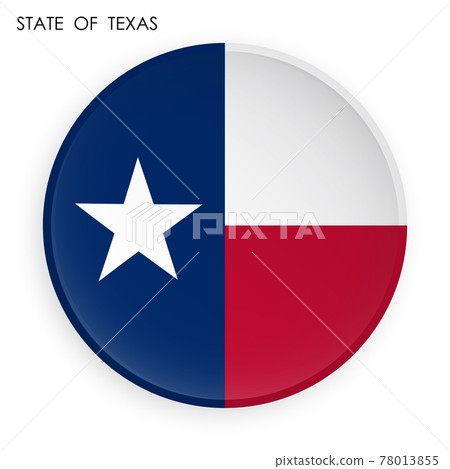 flag of american state of Texas icon in modern... - Stock Illustration ...