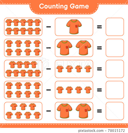 Counting game, count the number of Tshirt and... - Stock Illustration ...