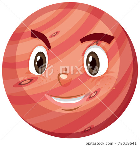 Mars cartoon character with happy face... - Stock Illustration ...