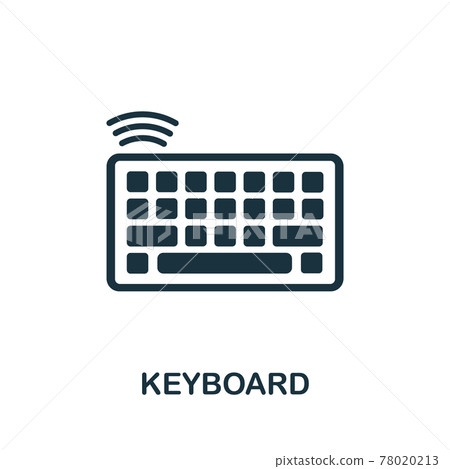 Keyboard icon. Simple illustration from... - Stock Illustration ...