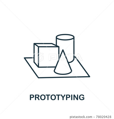Prototyping icon. Simple line element... - Stock Illustration [78020428 ...