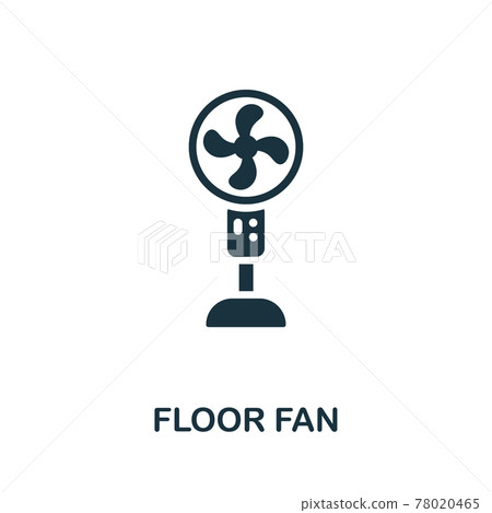 Floor Fan icon. Simple illustration from... - Stock Illustration ...