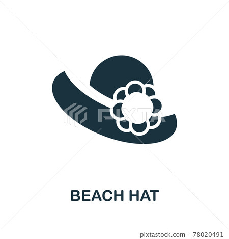 Beach Hat icon. Simple illustration from... - Stock Illustration ...