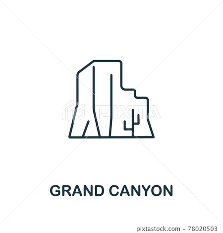 Grand Canyon icon from usa collection. Simple... - Stock Illustration ...
