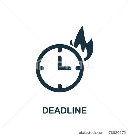 Deadline icon. Simple element from time... - Stock Illustration ...