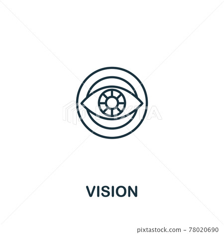 Vision icon from teamwork collection. Simple... - Stock Illustration ...
