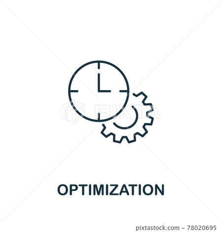 Optimization icon from teamwork collection.... - Stock Illustration ...