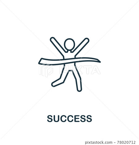 Success icon. Simple line element Success... - Stock Illustration ...