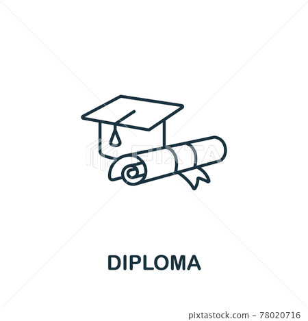 Diploma icon from success collection. Simple... - Stock Illustration ...