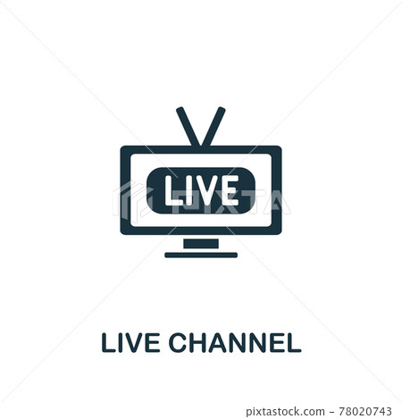 Live Channel icon from streaming collection.... - Stock Illustration ...