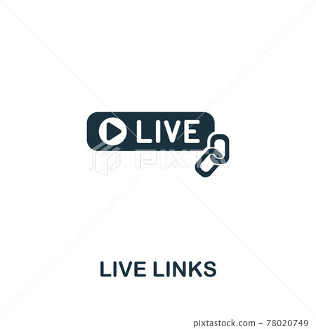 Live Links icon from streaming collection.... - Stock Illustration ...