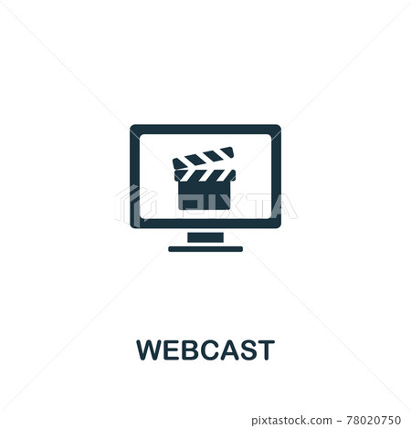 Webcast icon from streaming collection. Simple... - Stock Illustration [78020750] - PIXTA