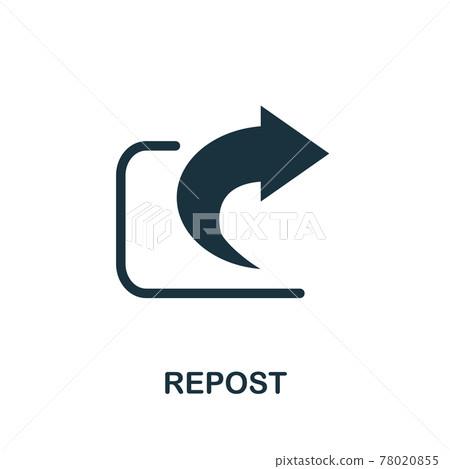 Repost icon. Simple element from social media... - Stock Illustration ...