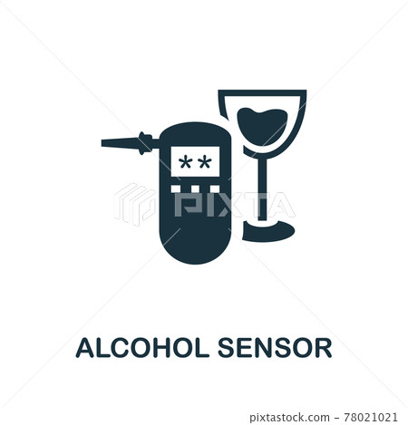 Alcohol Sensor icon. Simple element from... - Stock Illustration ...