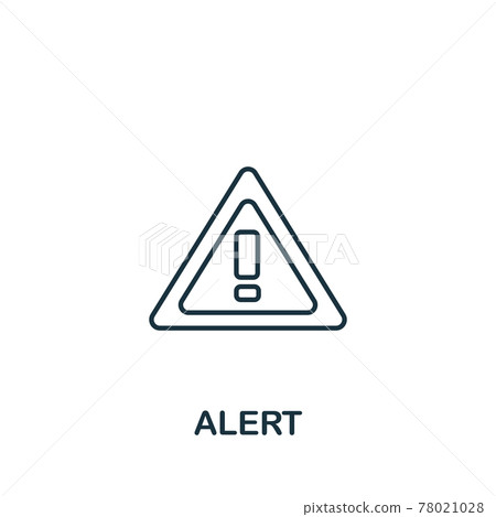 Alert icon from security collection. Simple... - Stock Illustration ...
