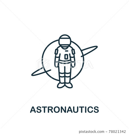 Astronautics icon from science collection.... - Stock Illustration ...