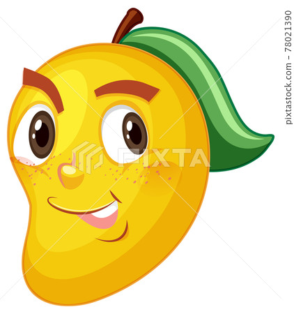 Mango cartoon character with facial expression - Stock Illustration ...
