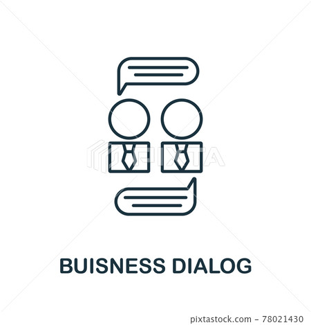 Business Dialog icon from reputation management... - Stock Illustration ...