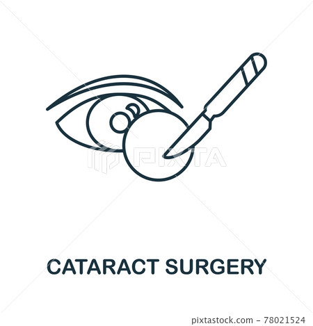 Cataract Surgery icon. Simple illustration from... - Stock Illustration ...