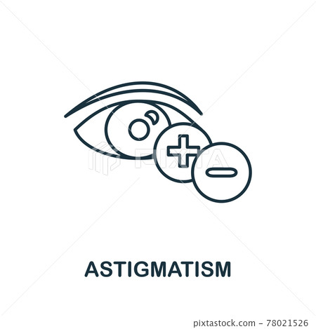 Astigmatism icon. Simple illustration from... - Stock Illustration ...