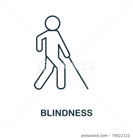Blindness icon. Simple illustration from... - Stock Illustration ...