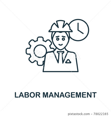 Labor Management icon. Simple element from... - Stock Illustration ...