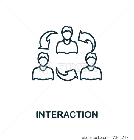 Interaction icon. Simple element from... - Stock Illustration [78022183 ...