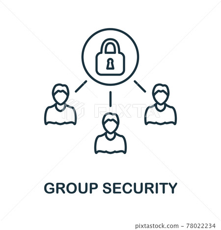 Group Security icon. Simple element from... - Stock Illustration ...