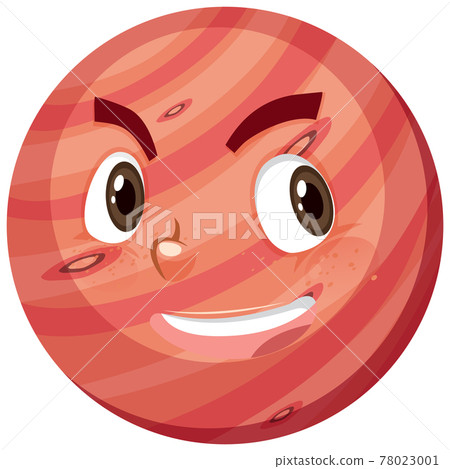 Mars cartoon character with happy face... - Stock Illustration ...
