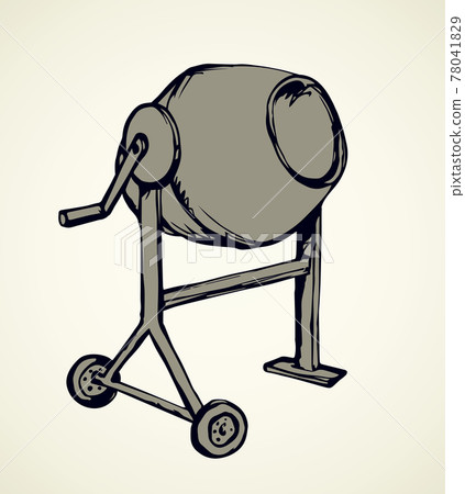 Concrete mixer. Vector drawing - Stock Illustration [78041829] - PIXTA