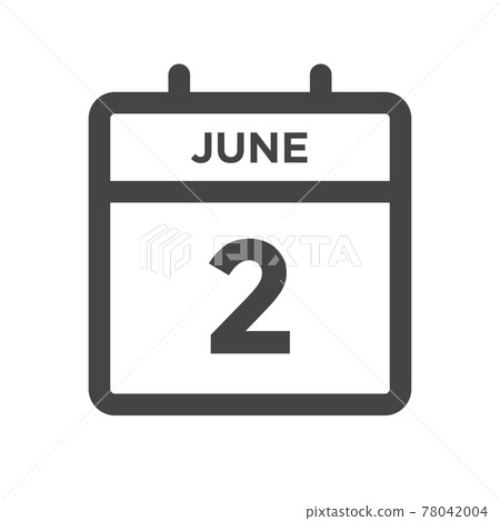June 2 Calendar Day or Calender Date for... - Stock Illustration ...