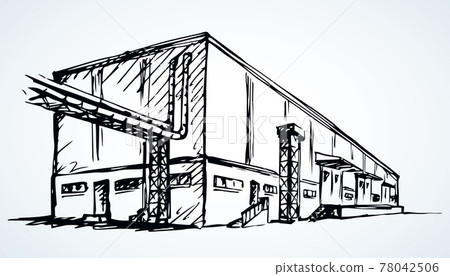 Warehouse for storage. Vector drawing - Stock Illustration [78042506 ...