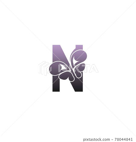 Letter N with butterfly icon logo design vector - Stock Illustration ...