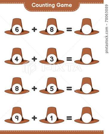 Counting game, count the number of Hat and...-插圖素材 [78063089] - PIXTA圖庫