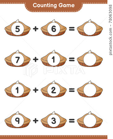 Counting game, count the number of Pie and... - Stock Illustration ...