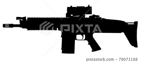 Assault rifle vector isolated - Stock Illustration [78071188] - PIXTA
