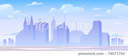Urban building skyline panoramic banner - Stock Illustration [78071792 ...