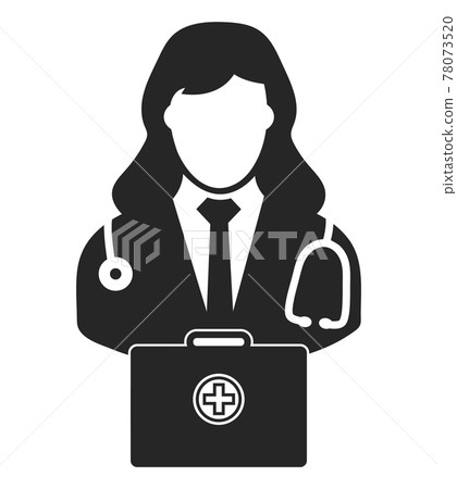 Doctor icon with medicine box. Flat style...-插圖素材 [78073520] - PIXTA圖庫