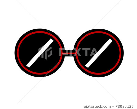 Illustration material of red-rimmed round... - Stock Illustration ...