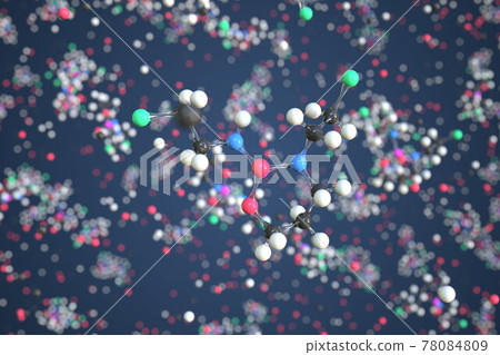 Molecule of Ifosfamide. Molecular model,... - Stock Illustration ...