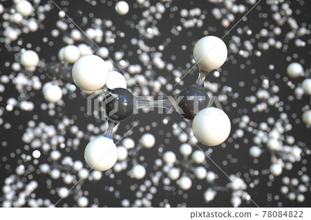 Ethane molecule, conceptual molecular model.... - Stock Illustration ...