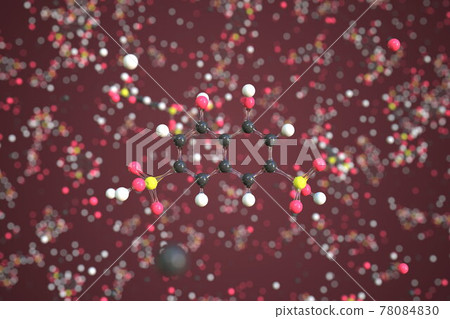 Chromotropic acid molecule made with balls,... - Stock Illustration ...