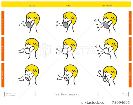 Virus droplet inhalation and exhalation image... - Stock Illustration ...