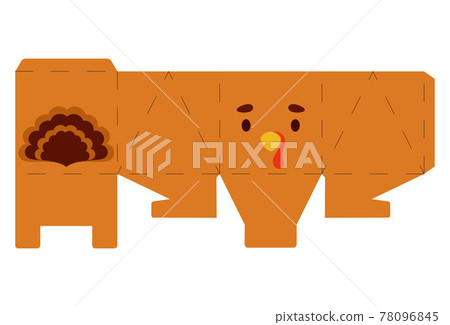 Party favor box turkey design for sweets,... - Stock Illustration ...