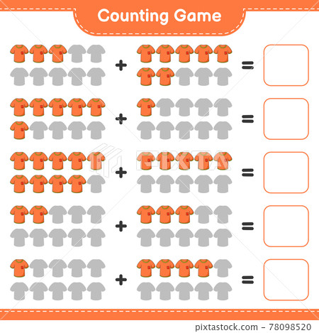 Counting game, count the number of Tshirt and... - Stock Illustration ...