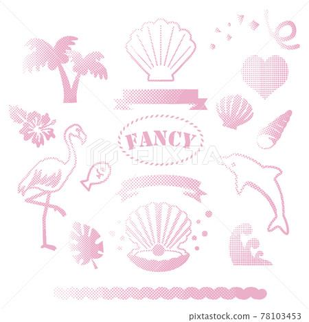 Summer sea tropical tropical fancy girly... - Stock Illustration ...