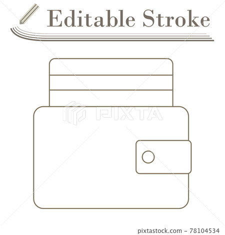 Credit Card Get Out From Purse Icon - Stock Illustration [78104534] - PIXTA