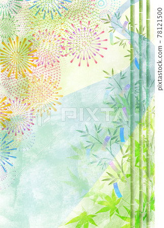 Tanabata Tanabata decoration Milky Way background - Stock Illustration ...