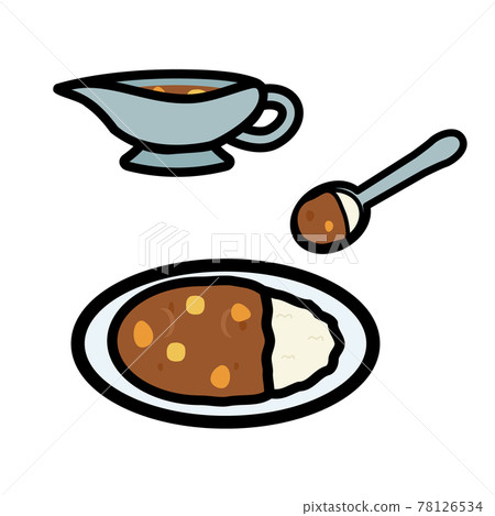 curry and rice, curry, vector - Stock Illustration [78126534] - PIXTA