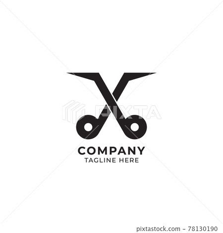 Letter X Alphabet Music Logo Design isolated on... - Stock Illustration ...